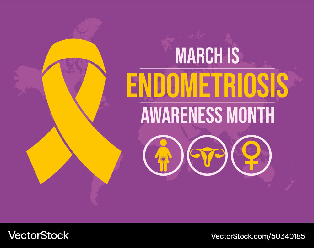 Endometriosis awareness month poster Royalty Free Vector