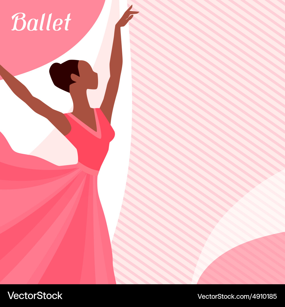 Invitation card to ballet dance show Royalty Free Vector