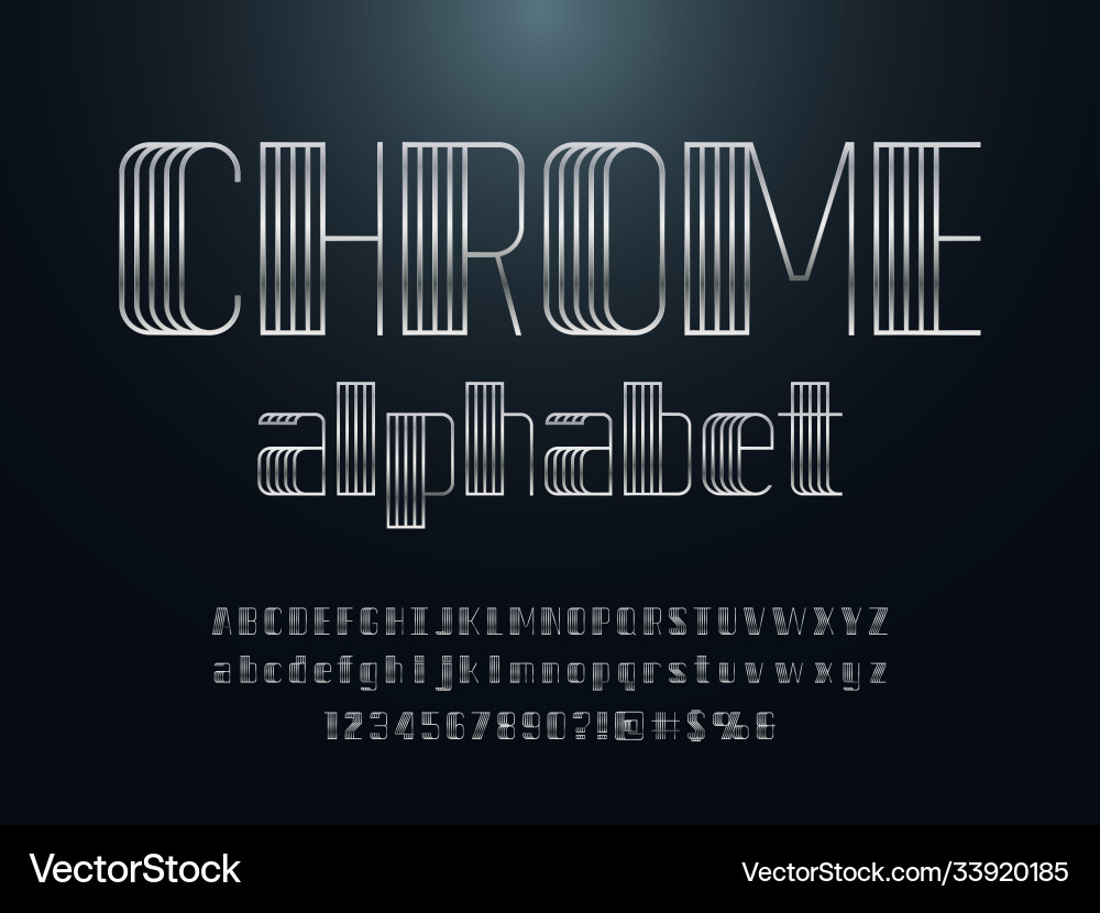 Line font Royalty Free Vector Image - VectorStock