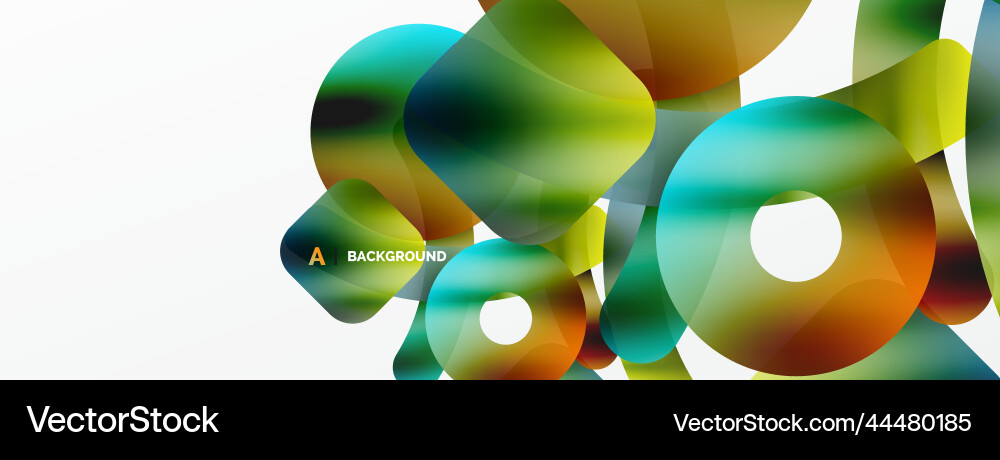 Metallic shiny geometric surfaces round shapes Vector Image