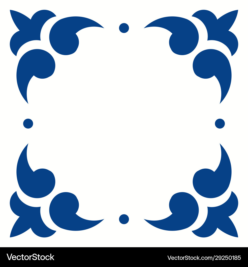 Blue Talavera Vector Pattern