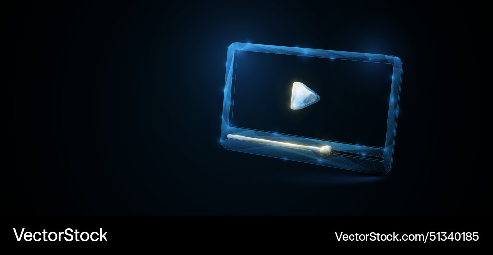 Modern video player interface low Royalty Free Vector Image