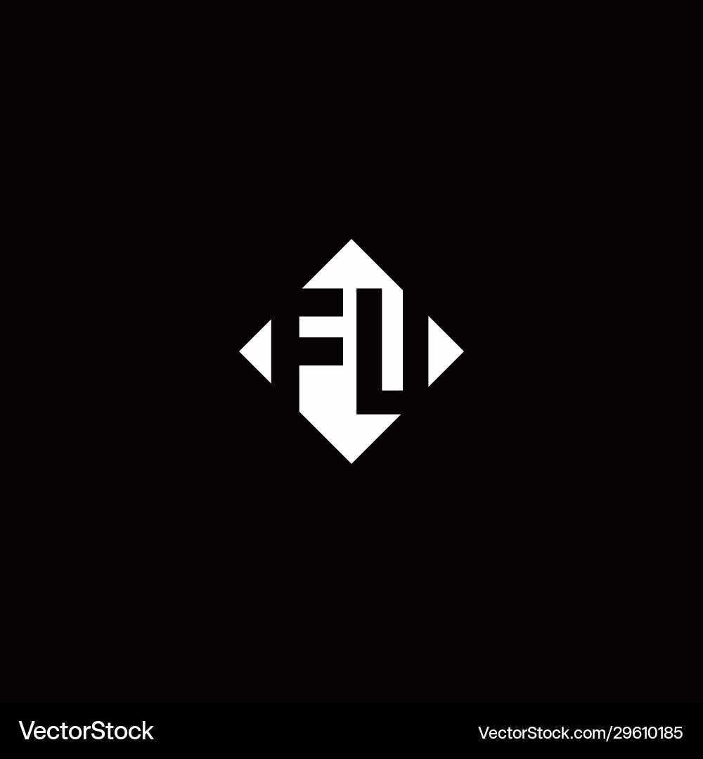 Monogram logo design with diamond square shape Vector Image