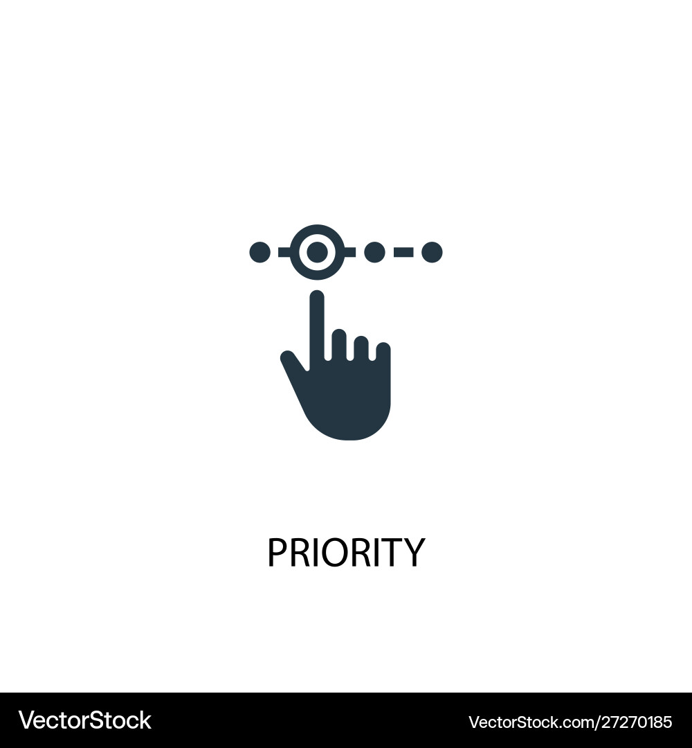 Priority icon simple element Royalty Free Vector Image