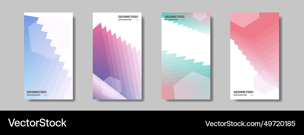 Shapes multiply on white backgrounds collection Vector Image