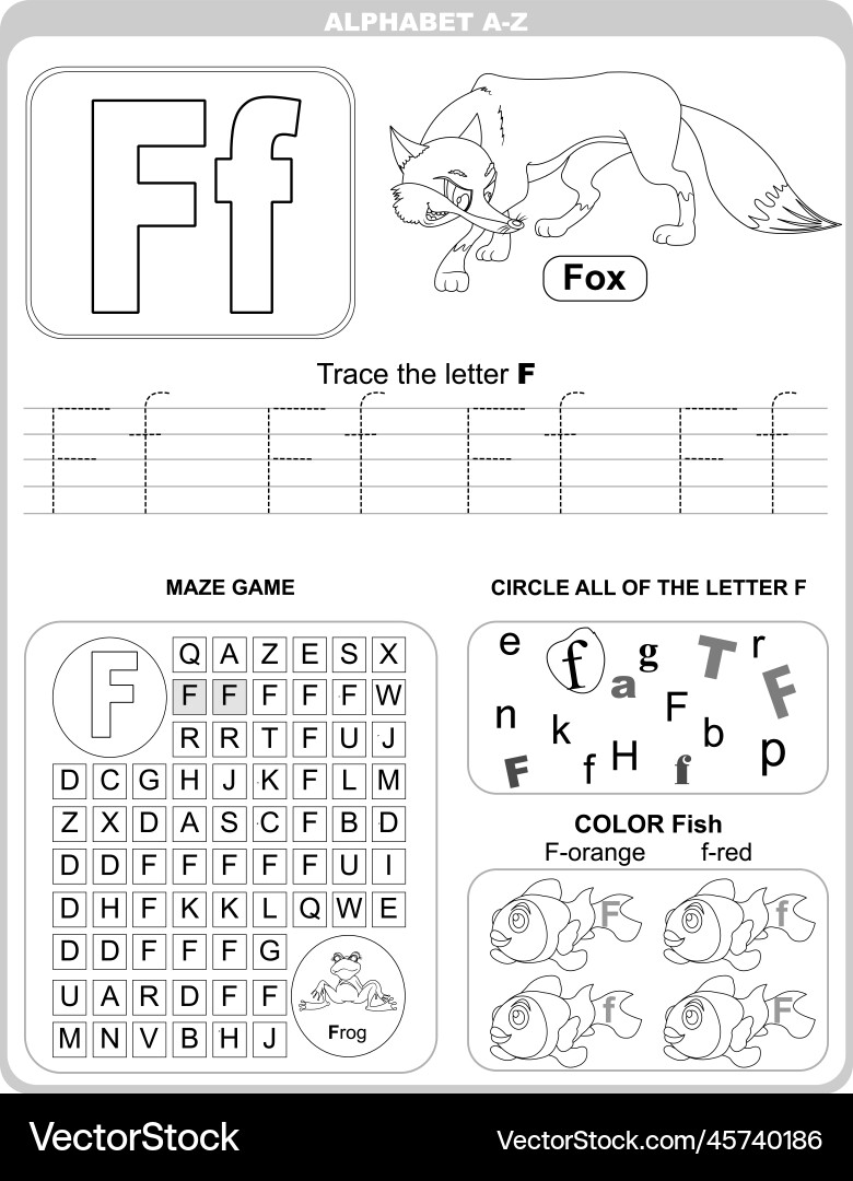 Alphabet-f Royalty Free Vector Image - VectorStock