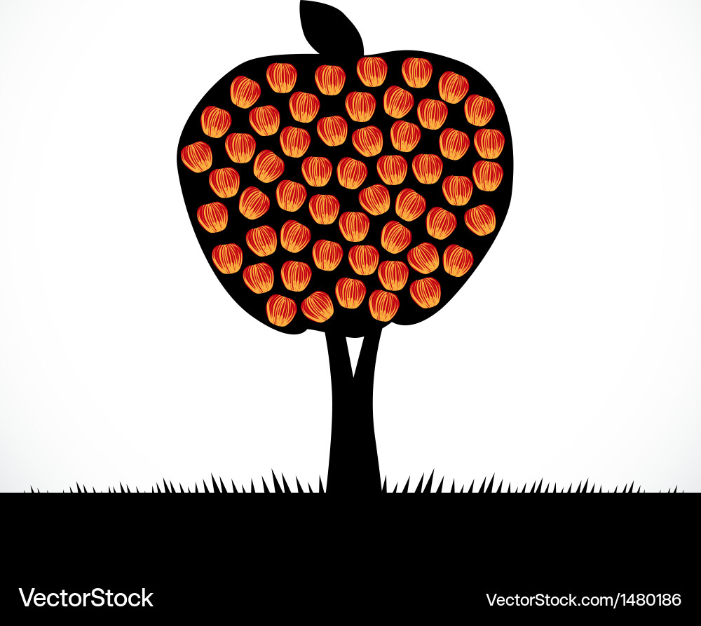 Apple tree Royalty Free Vector Image - VectorStock