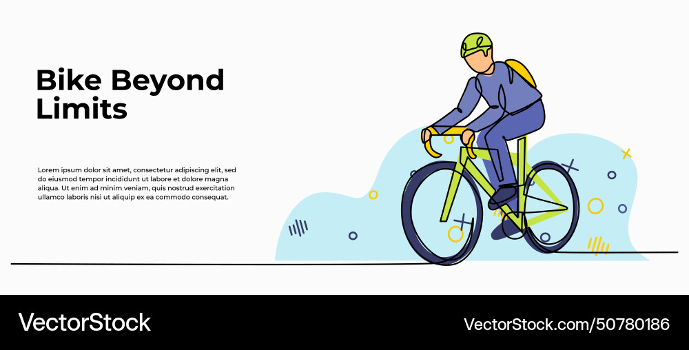 Cycling on the road modern flat Royalty Free Vector Image