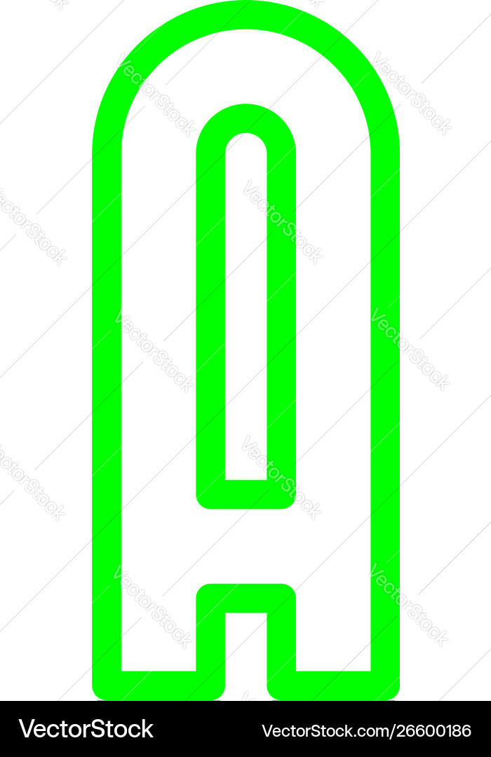 Font bright alphabet from colored outline Vector Image