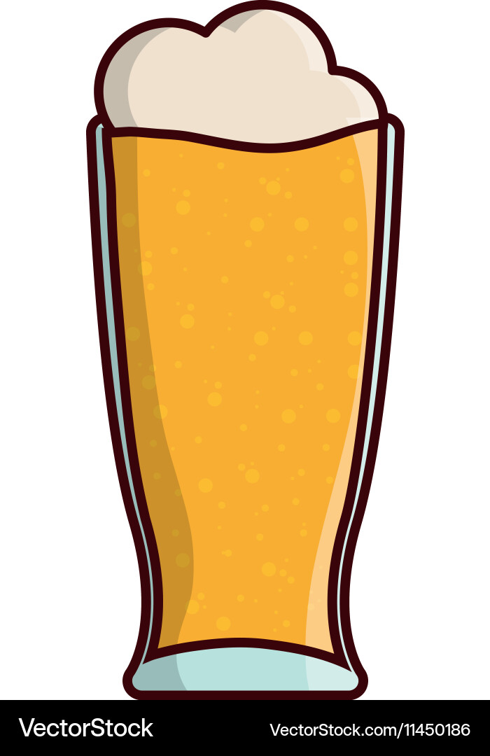 Isolated beer glass design Royalty Free Vector Image