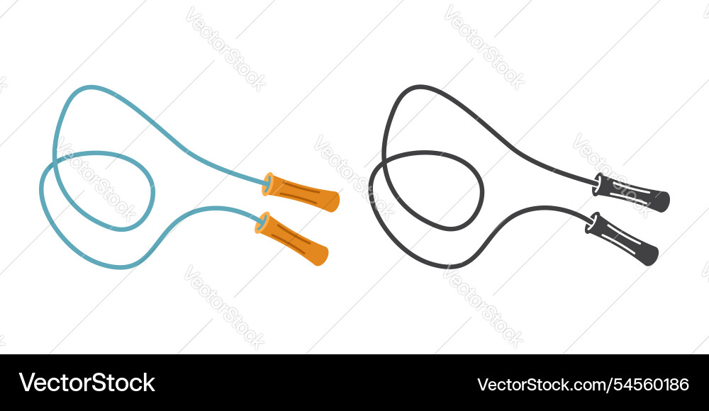 Jumping rope icon in flat style gymnastic Vector Image