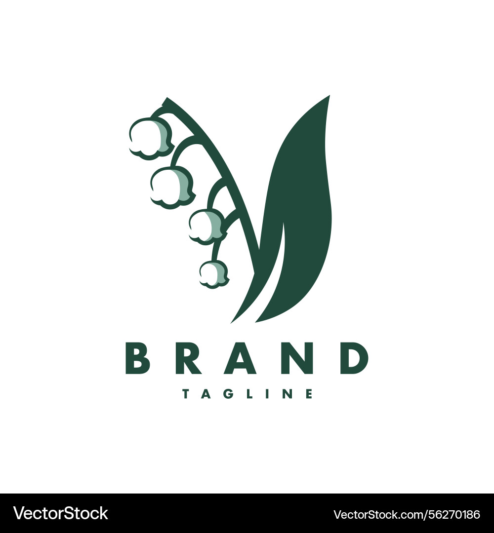 Lily of the valley logo Royalty Free Vector Image
