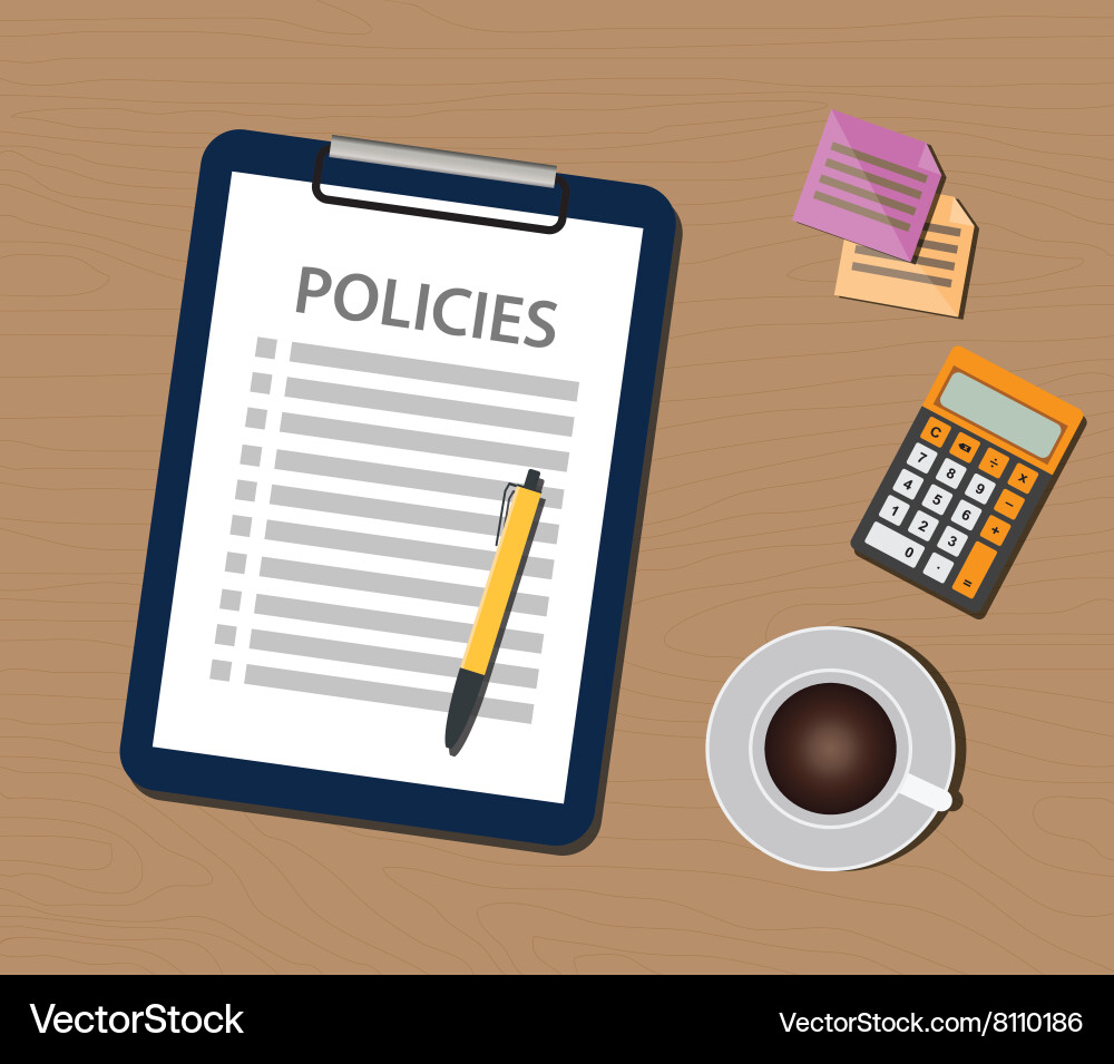Policy & Checklist Concept Royalty Free Vector Image