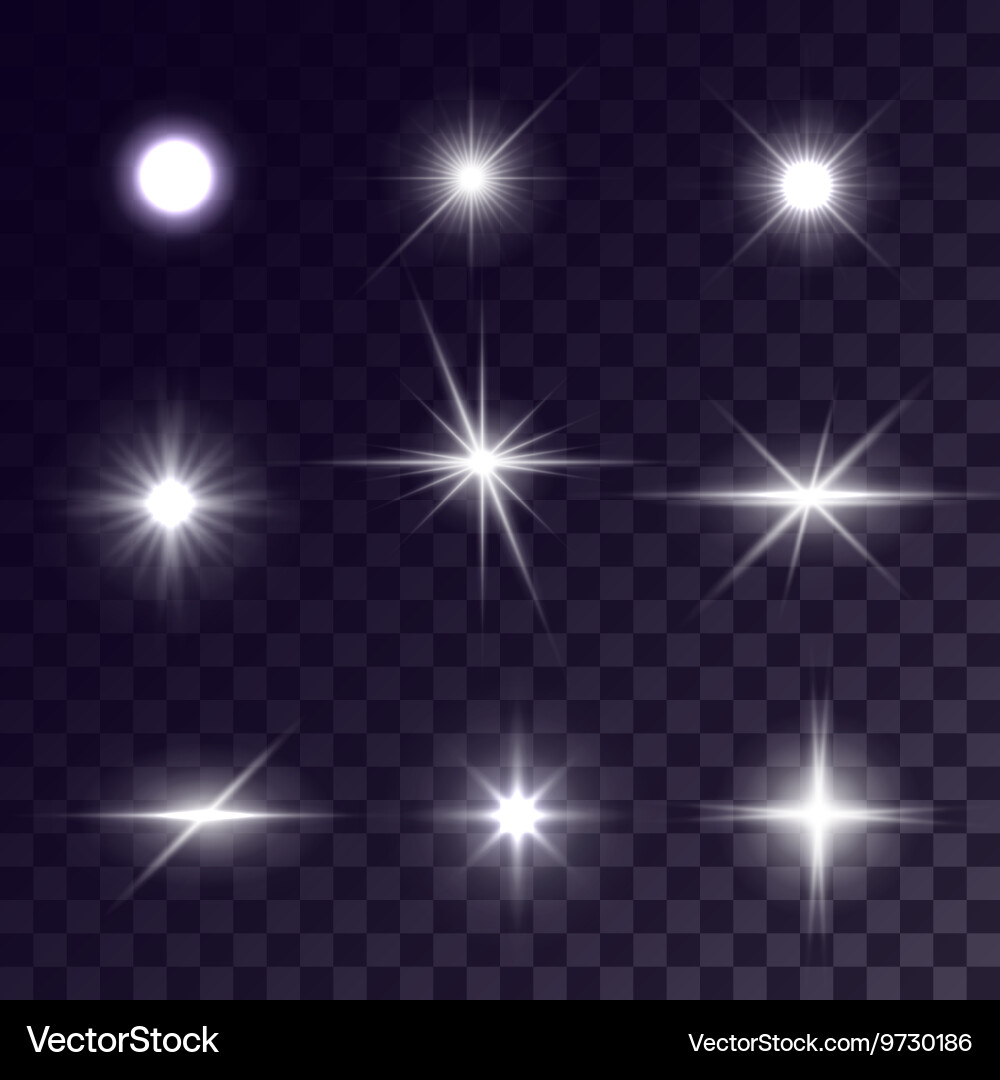 Star lighting effects Royalty Free Vector Image