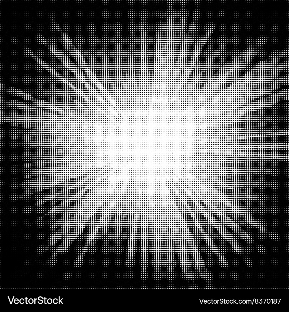 Burst halftone background Royalty Free Vector Image