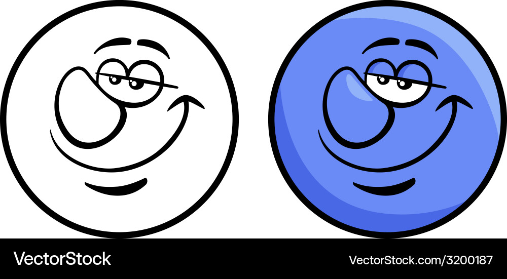 Character face cartoon Royalty Free Vector Image