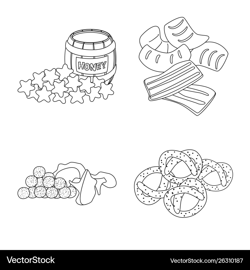 Design taste and crunchy logo set Royalty Free Vector Image