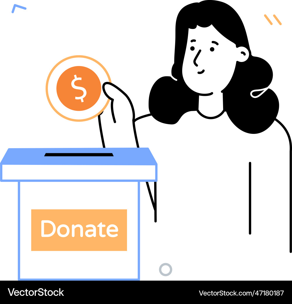 Donation box Royalty Free Vector Image - VectorStock