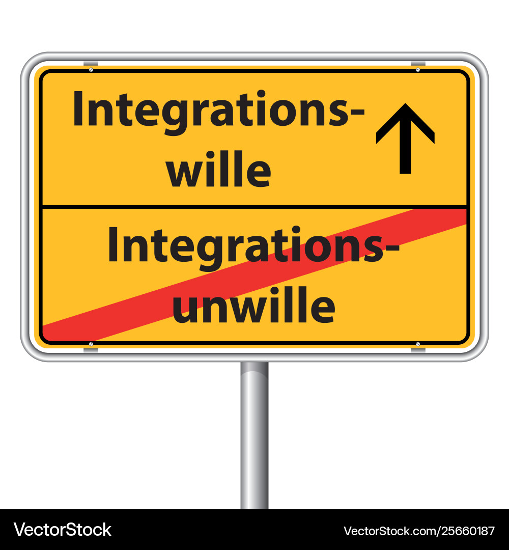 Graphic road sign integration Royalty Free Vector Image