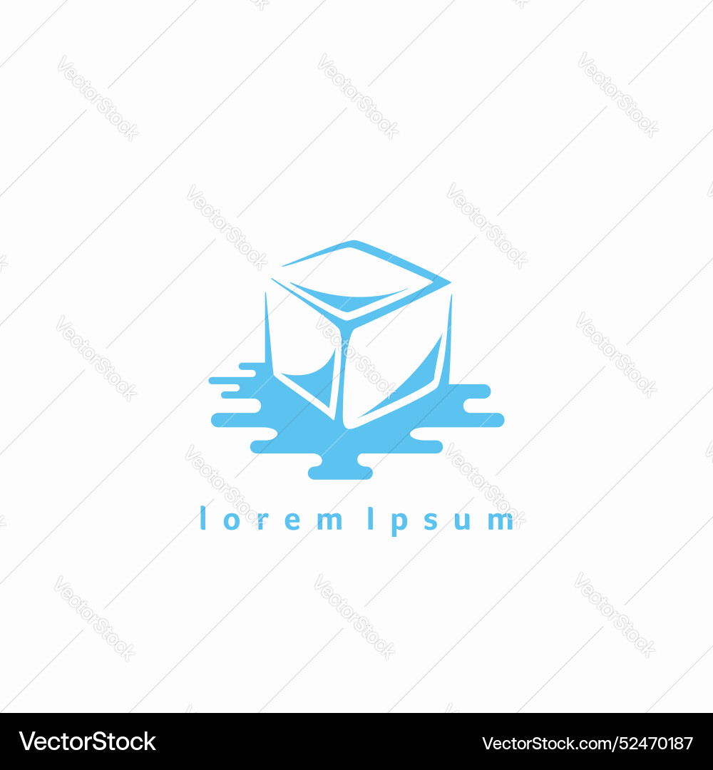 Ice logo design concept Royalty Free Vector Image