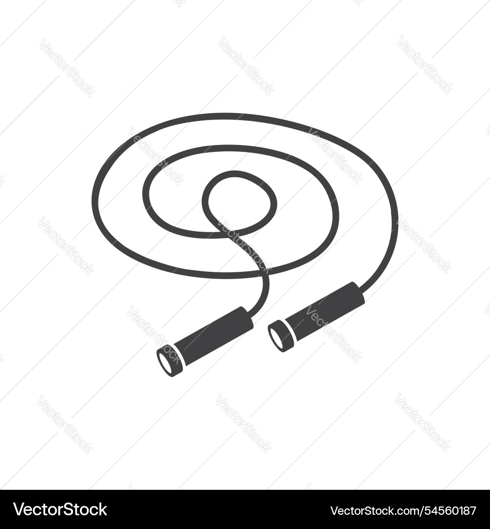 Jumping rope icon in flat style gymnastic Vector Image