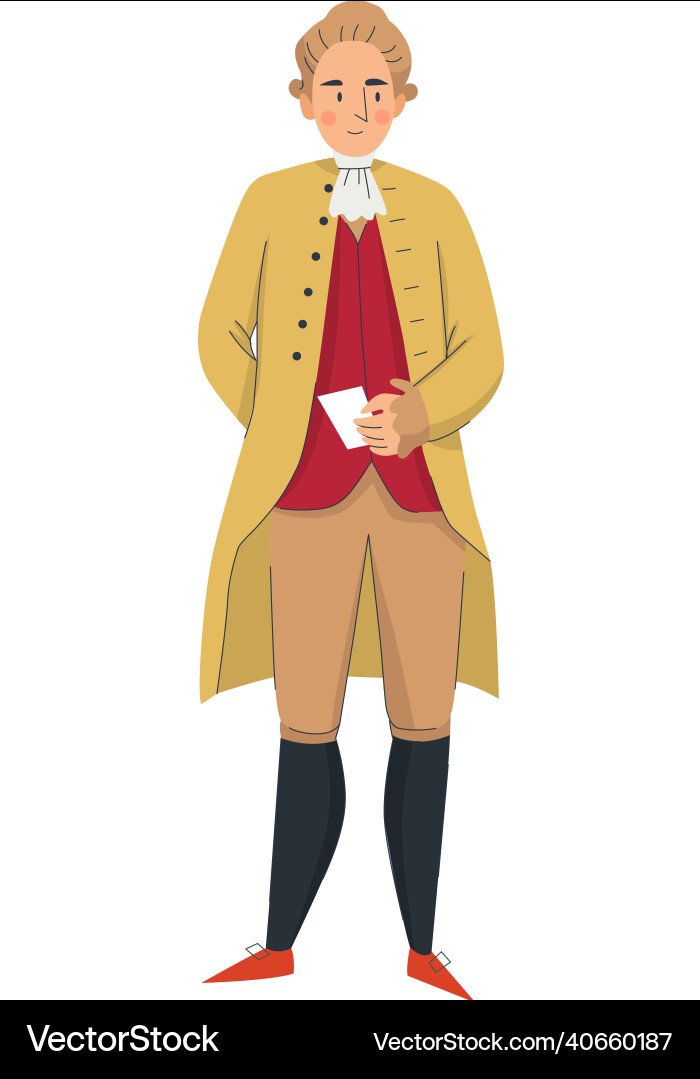 Medieval servant vintage composition Royalty Free Vector