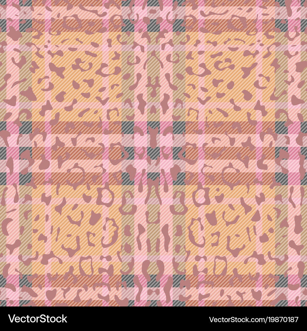 Striped leopard fashion seamless pattern Vector Image