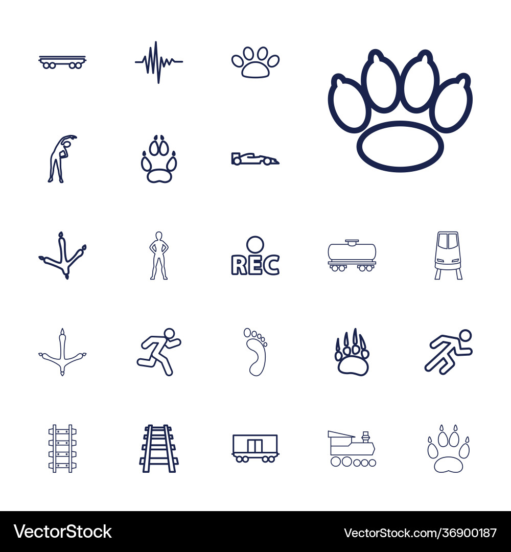 Track icons Royalty Free Vector Image - VectorStock