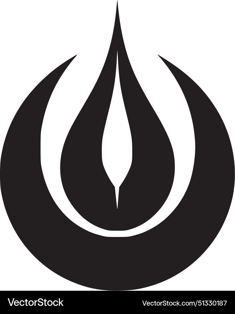 Water - minimalist and simple silhouette Vector Image