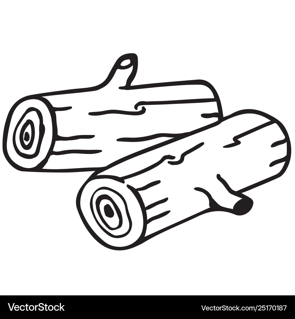 Wood log Royalty Free Vector Image - VectorStock