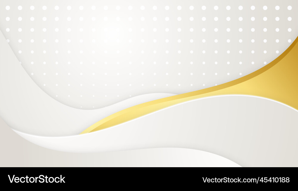 Abstract gold wave lines on white background Vector Image