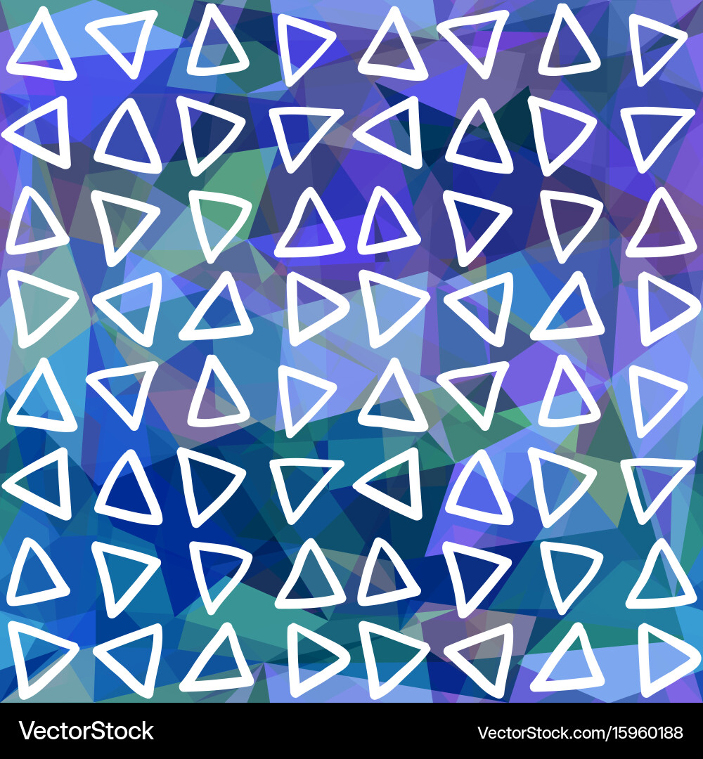 Abstract seamless pattern triangles drawn Vector Image