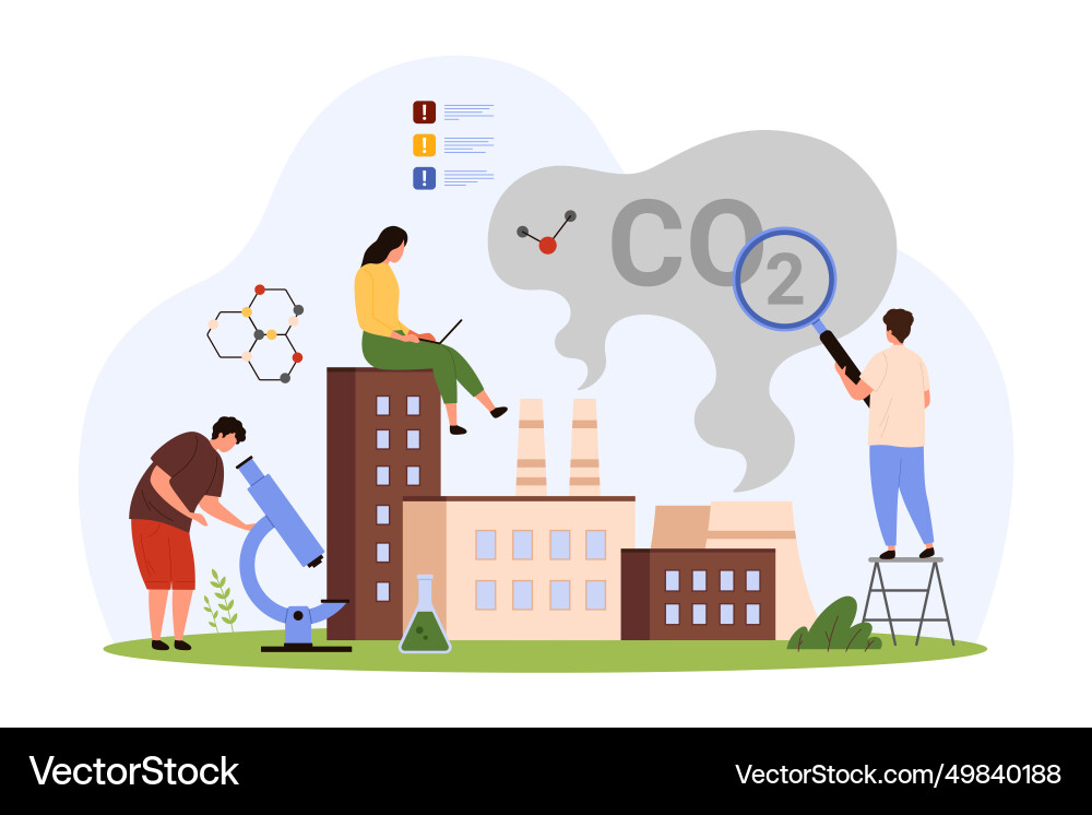 Analysis of impact greenhouse gases co2 Royalty Free Vector