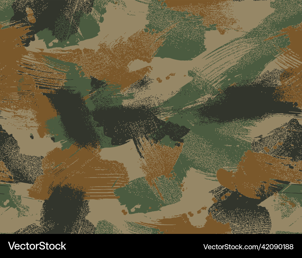 Brushstroke Camo Pattern Royalty Free Vector Image