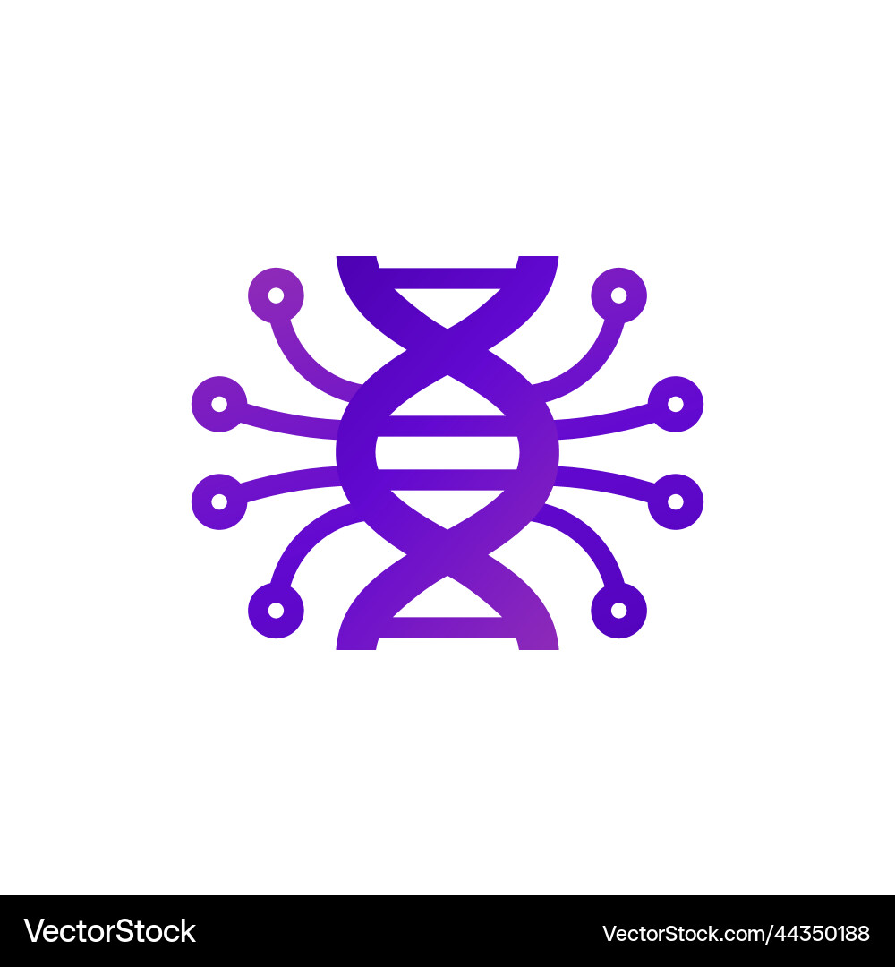 Dna sequencing icon logo Royalty Free Vector Image