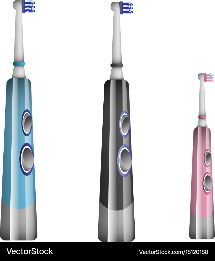 Electric toothbrush different color Royalty Free Vector