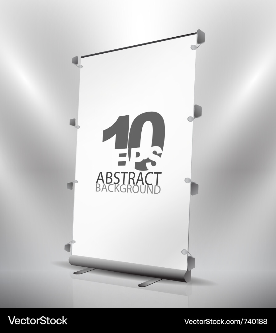 Expanding banner stand Royalty Free Vector Image