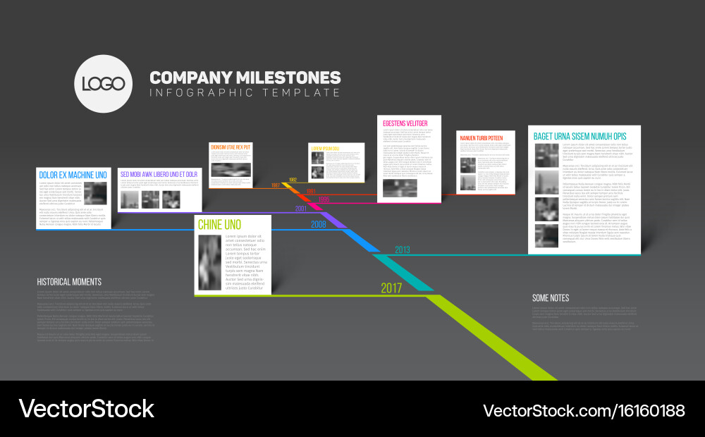 Infographic timeline report template Royalty Free Vector