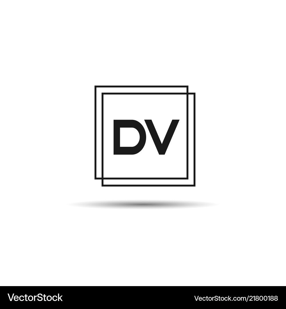 Initial letter dv logo template design Royalty Free Vector