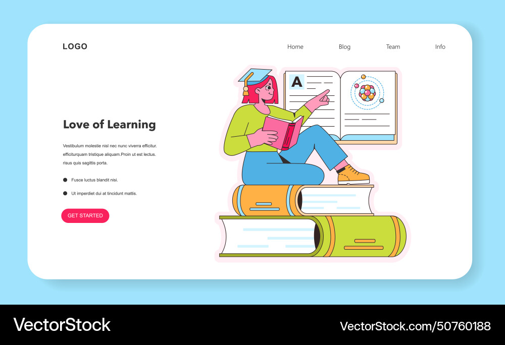 Love of learning concept Royalty Free Vector Image