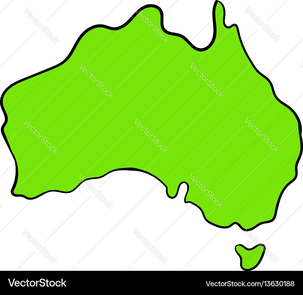 Map of australia icon cartoon Royalty Free Vector Image