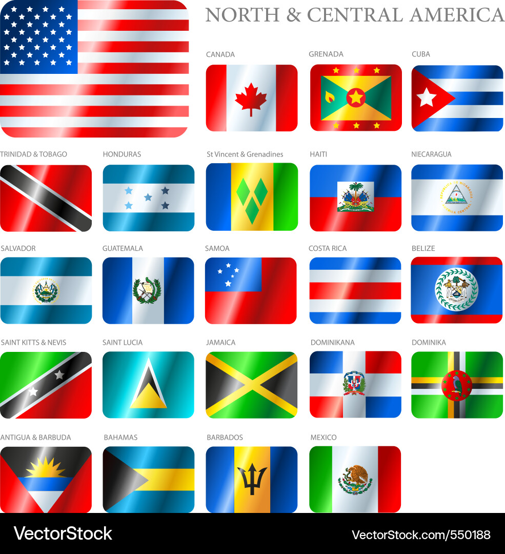 National Flags of the World Royalty Free Vector Image
