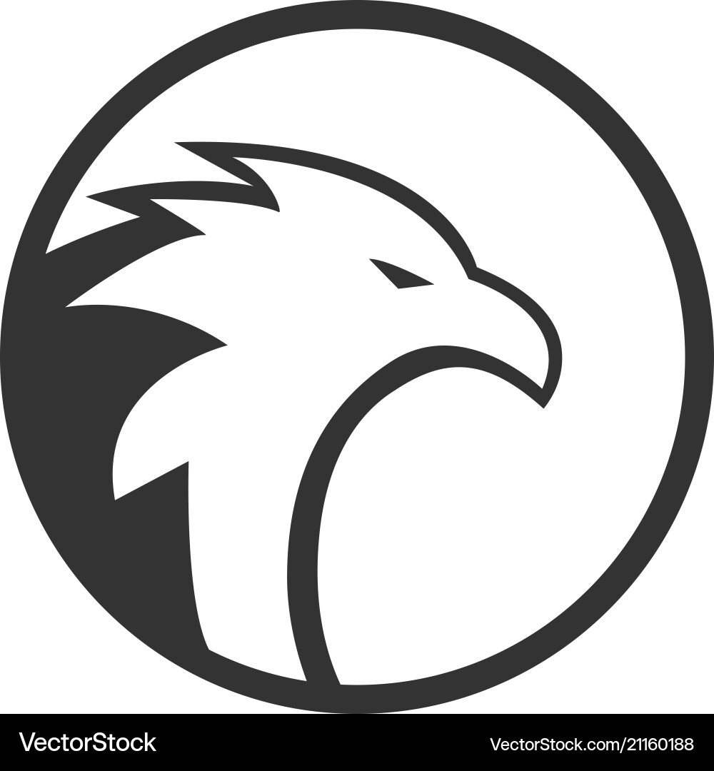 Of circle eagle logo concept Royalty Free Vector Image