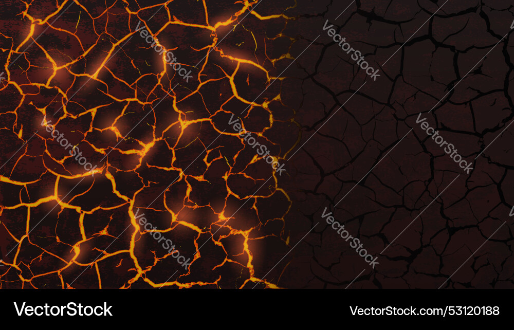 Pattern of molten lava with cracks Royalty Free Vector Image