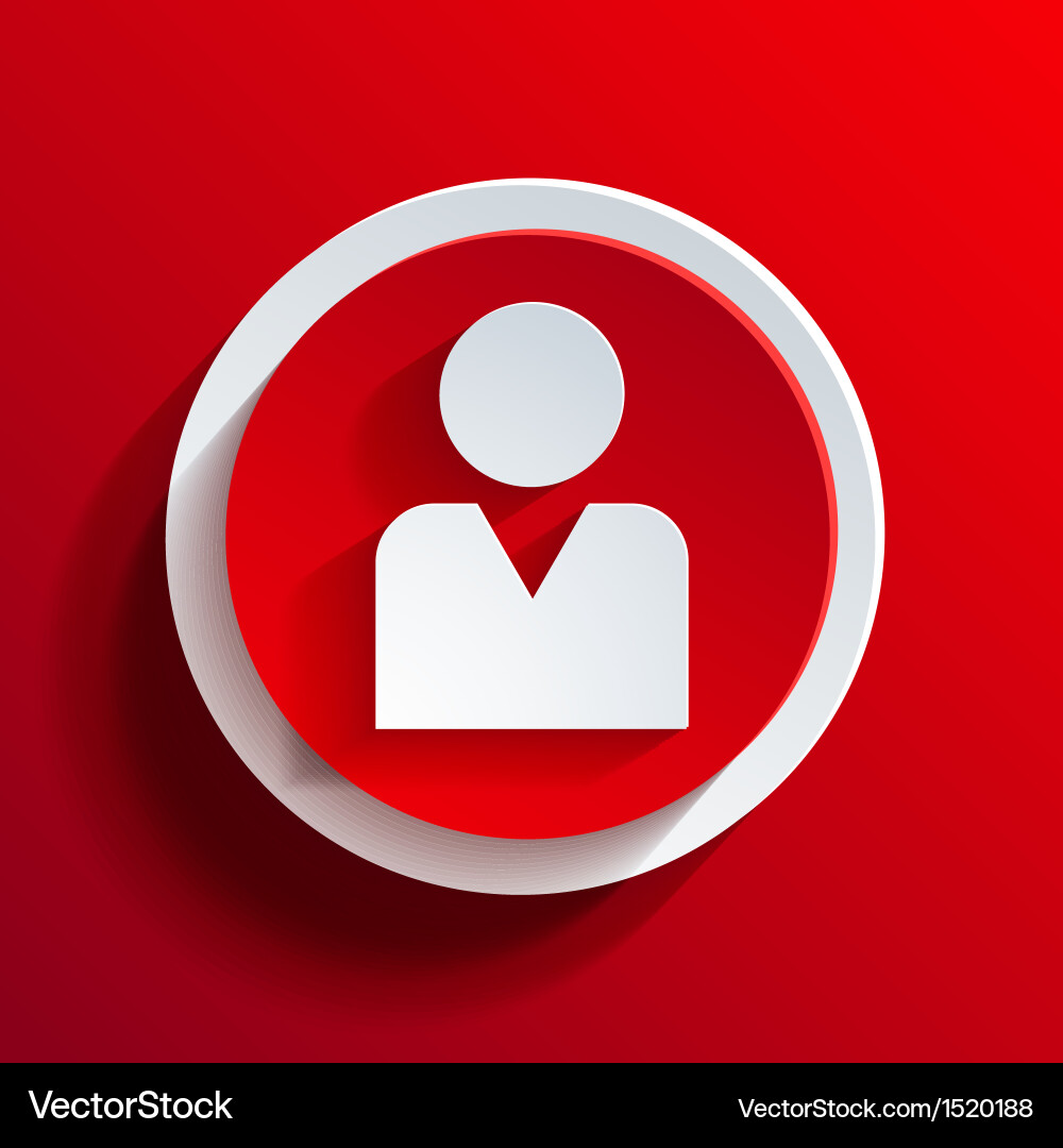 Red circle icon eps10 Royalty Free Vector Image