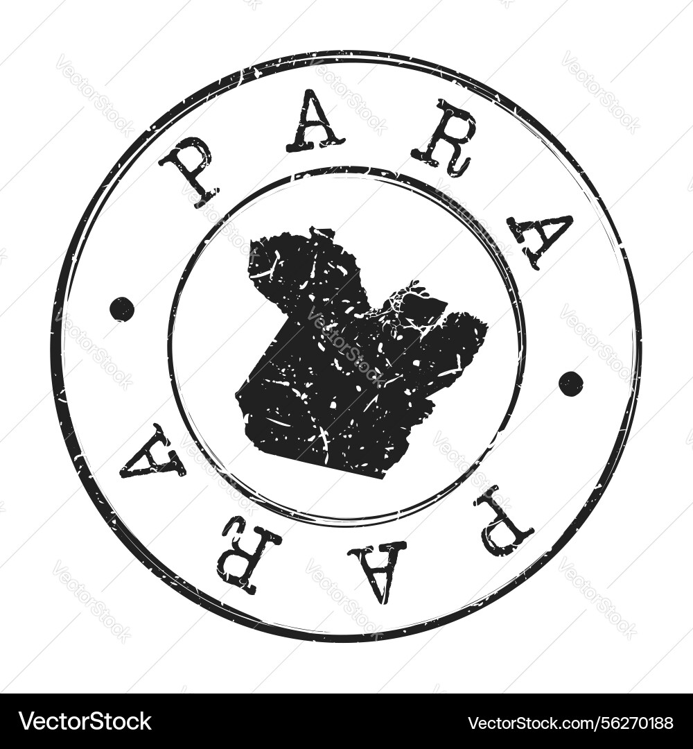 State of para brazil map postmark Royalty Free Vector Image