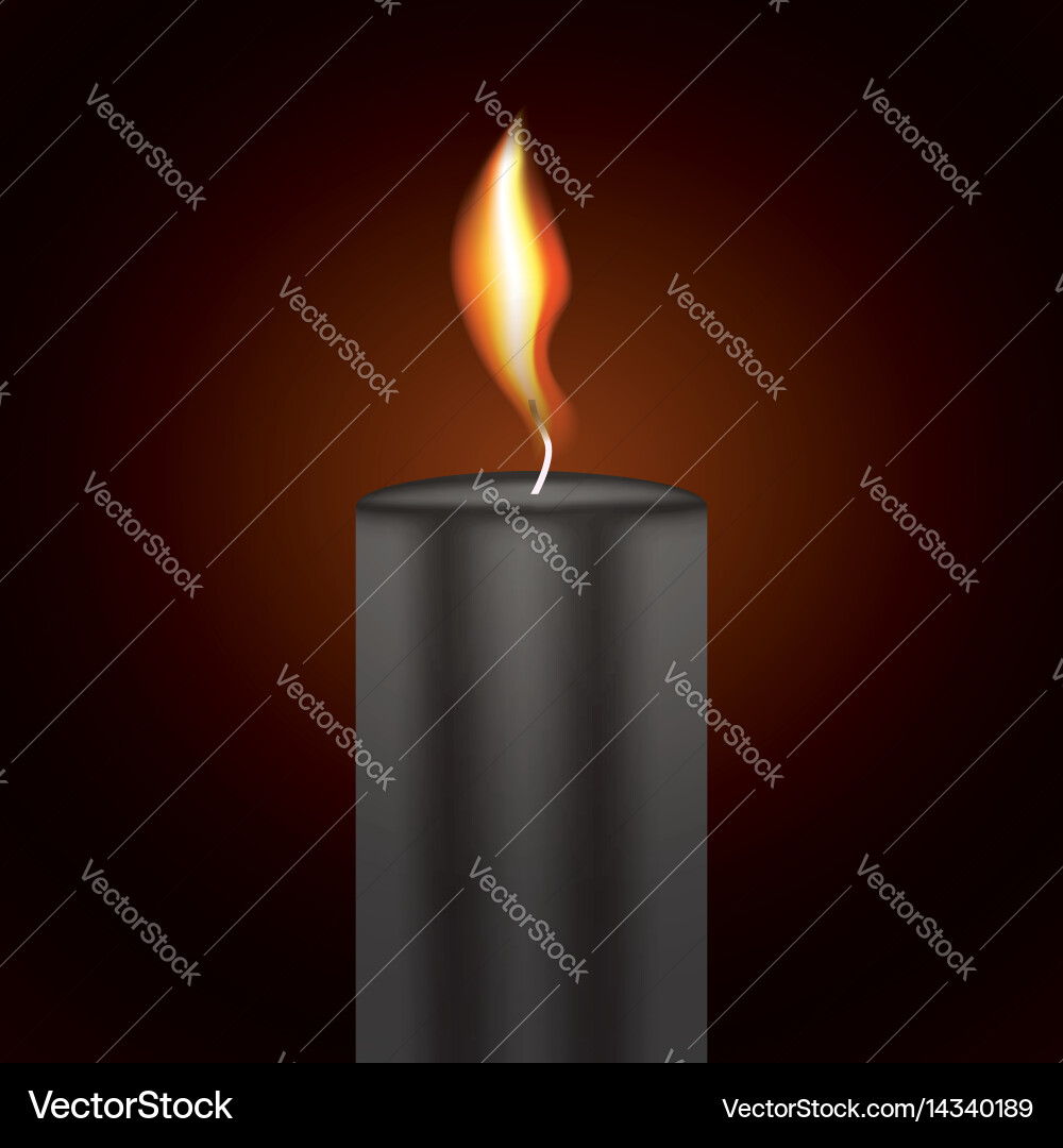 Black candle flame Royalty Free Vector Image - VectorStock