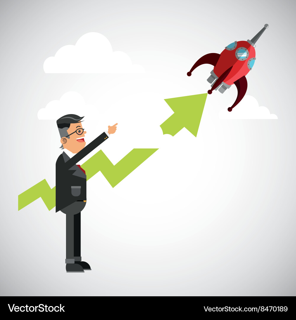 Business growth graphic design Royalty Free Vector Image
