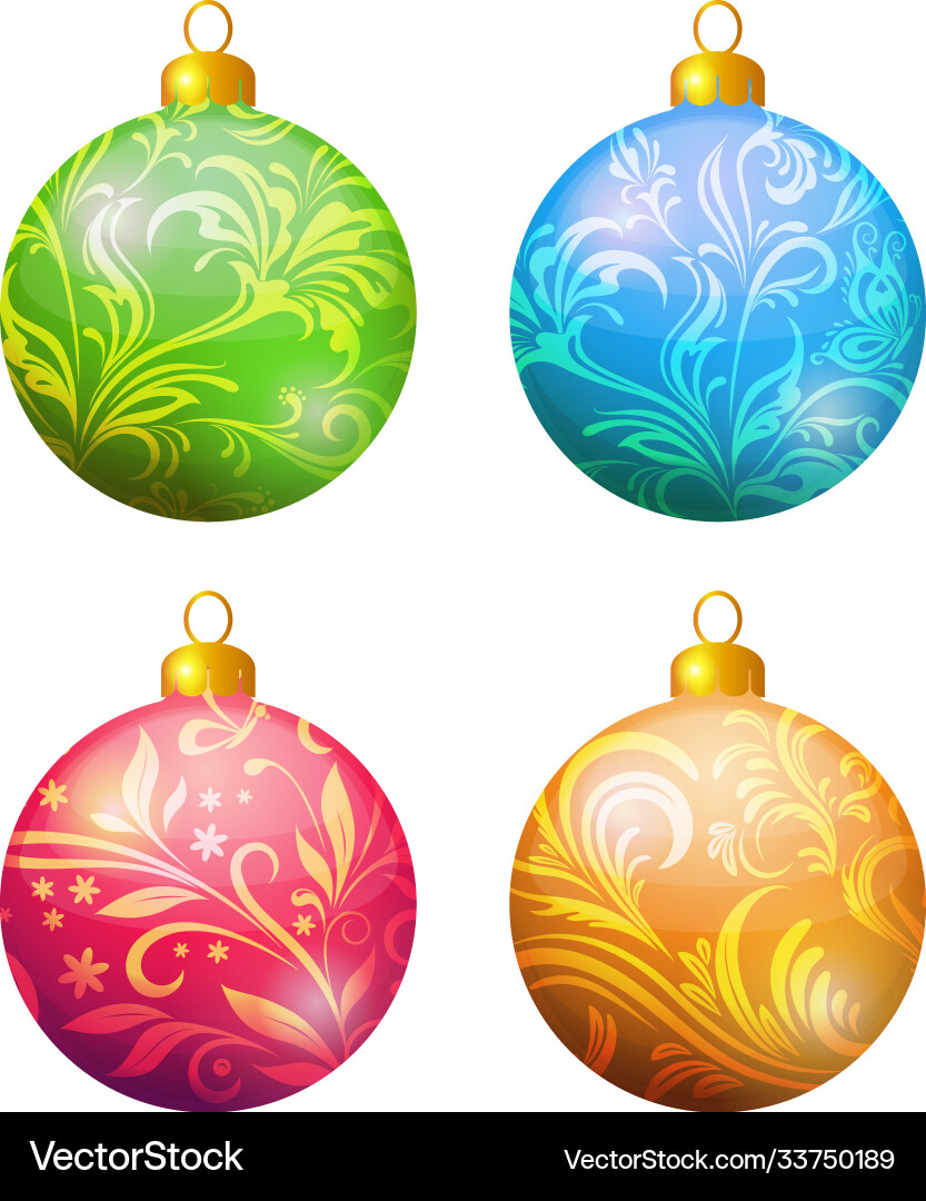 Christmas balls Royalty Free Vector Image - VectorStock