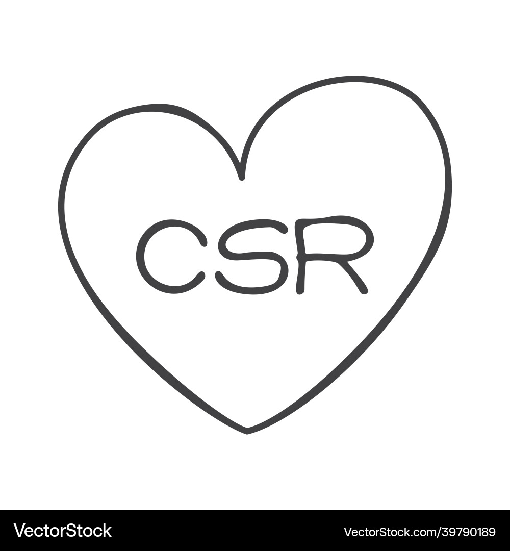 Corporate social responsibility csr symbol sign Vector Image